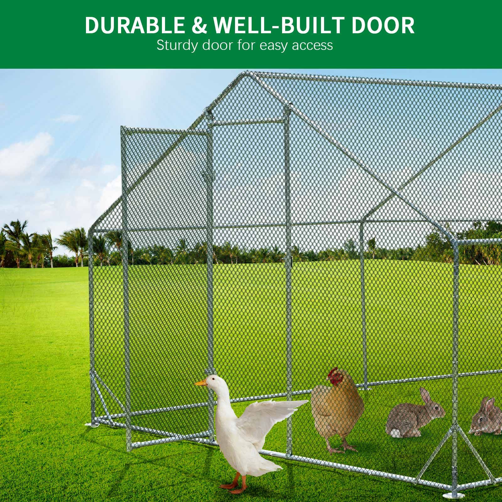 Chicken Run Coop Walk In Rabbit Hutch Bird Cage Hen Chook Pen House Dog ...