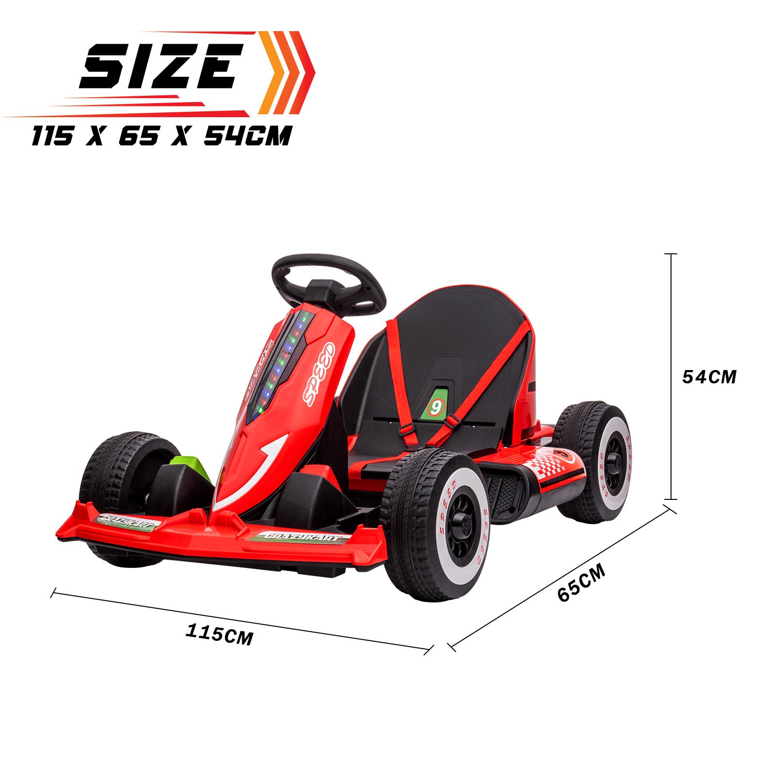 Kids Electric Car Remote Control Ride on Go Kart Racing Vehicle Toy off ...