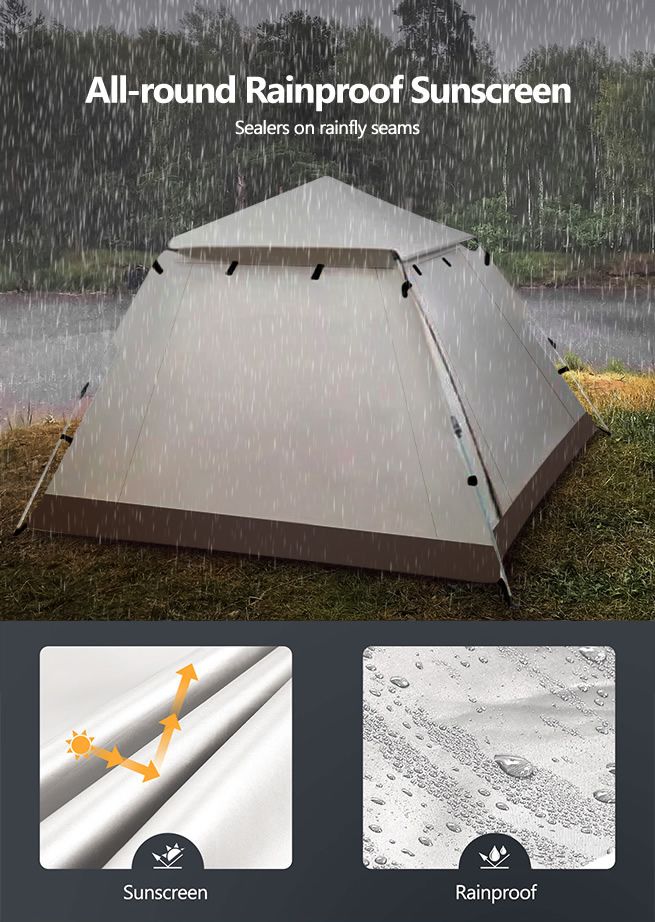 OGL 4 Person Tent Camping Instant Pop Up Family Beach Sun Shade Shelter ...