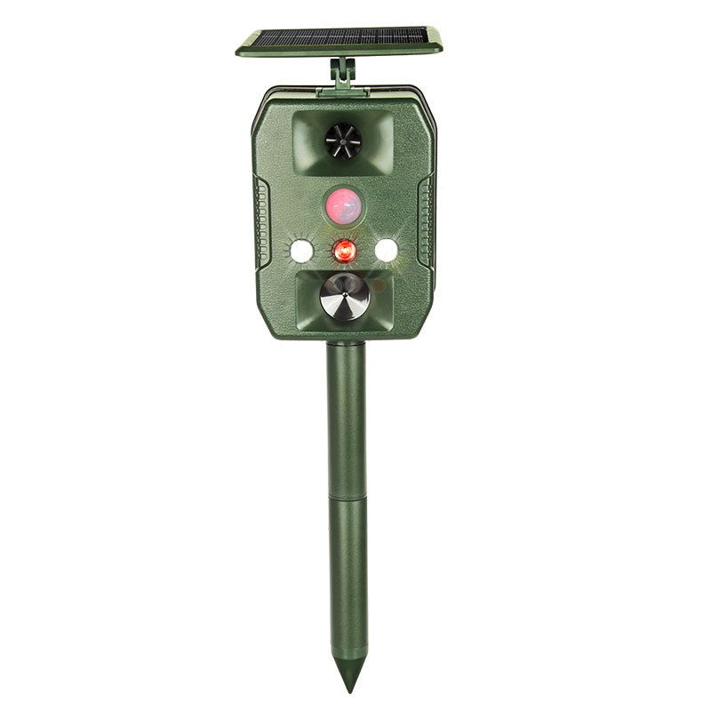 Solar Powered Bird Repeller Ultrasonic Motion Sensor Animal Repeller