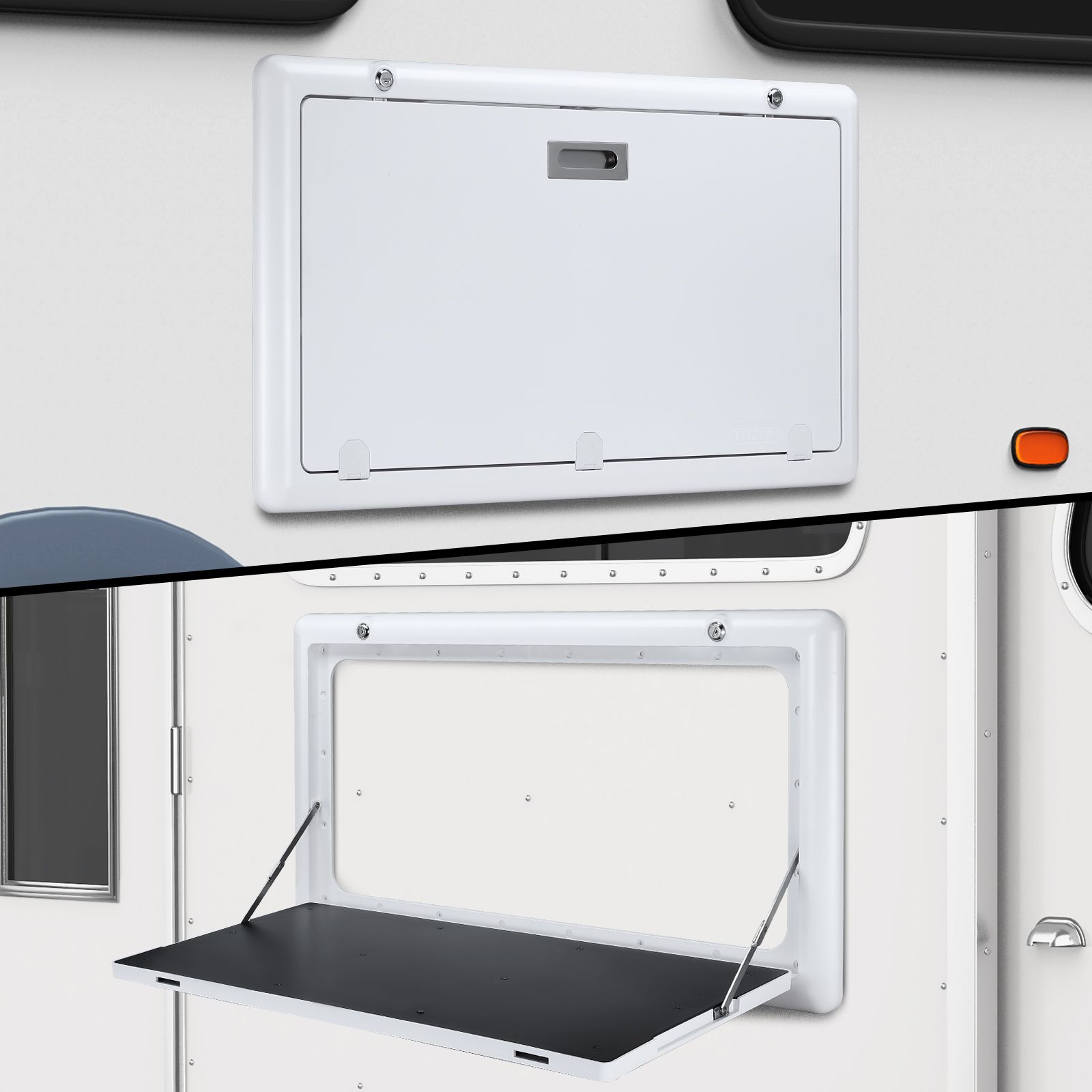 RV Wall Camper Table Folding Picnic Caravan Camping Exterior Mount ...