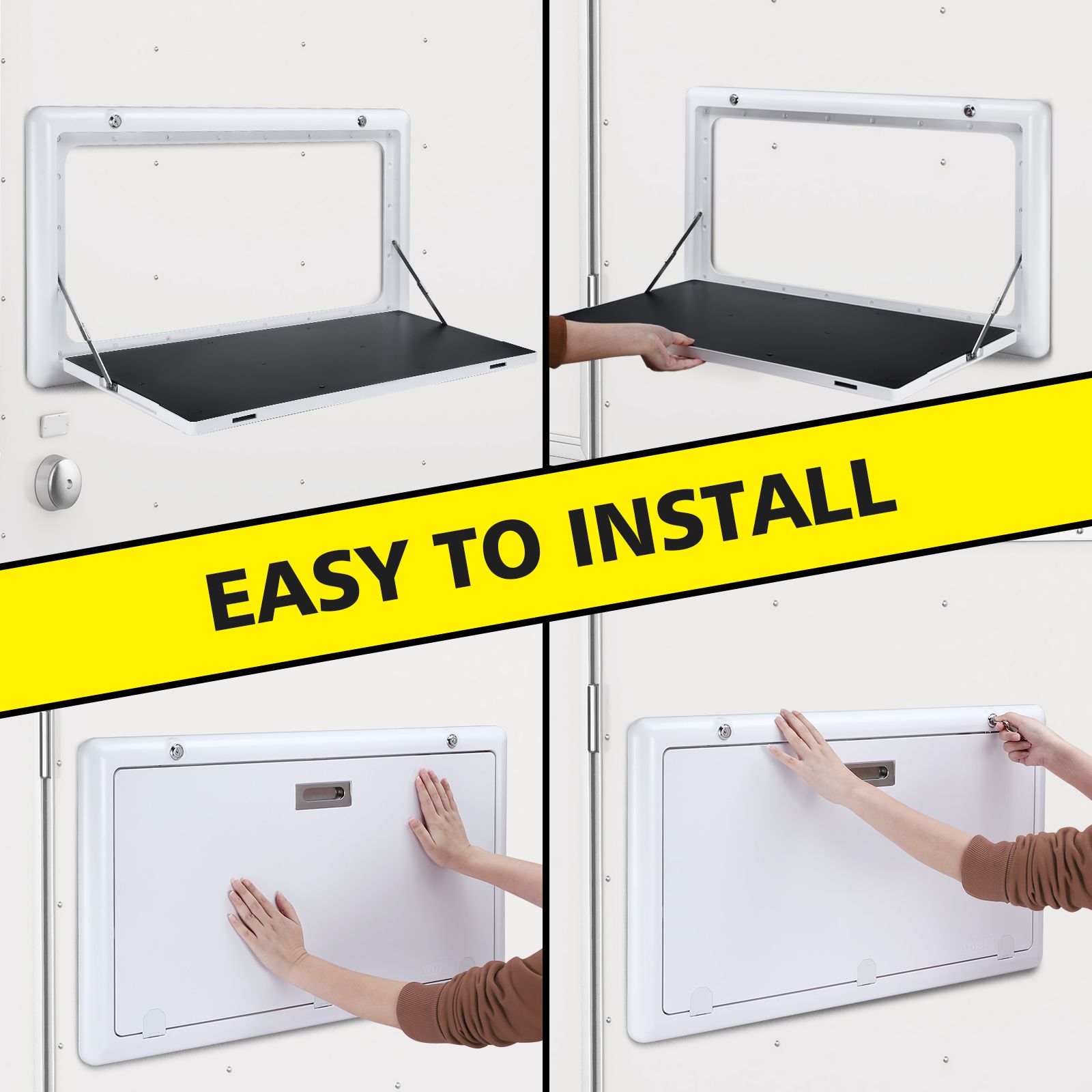 RV Wall Camper Table Folding Picnic Caravan Camping Exterior Mount ...