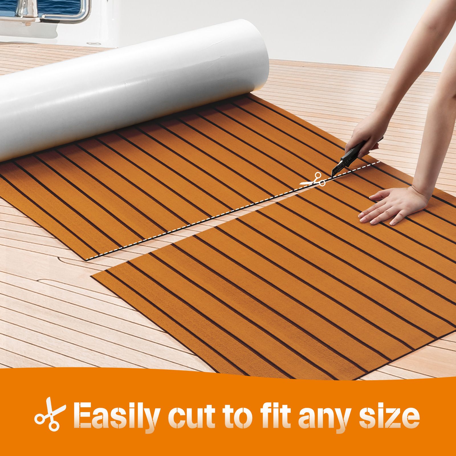 Teak Boat Flooring Marine Carpet EVA Foam Decking Sheet Matting Non ...