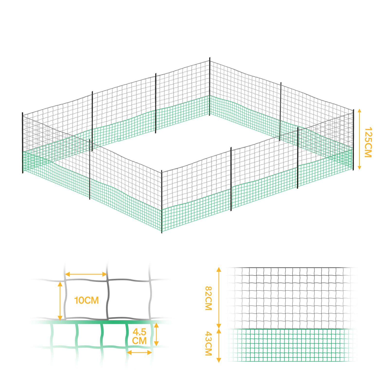 Chicken Coop Run Pen Cage Hen Chook House Fence Enclosure Poultry Mesh ...