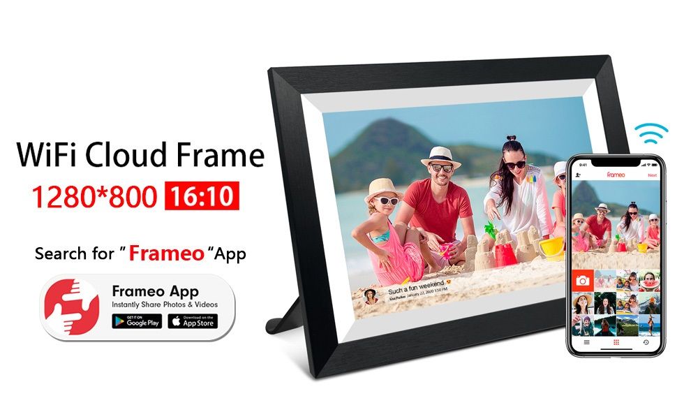 10.1 Inch Smart WiFi Digital Photo Frame 1280x800 IPS LCD Touch Screen ...