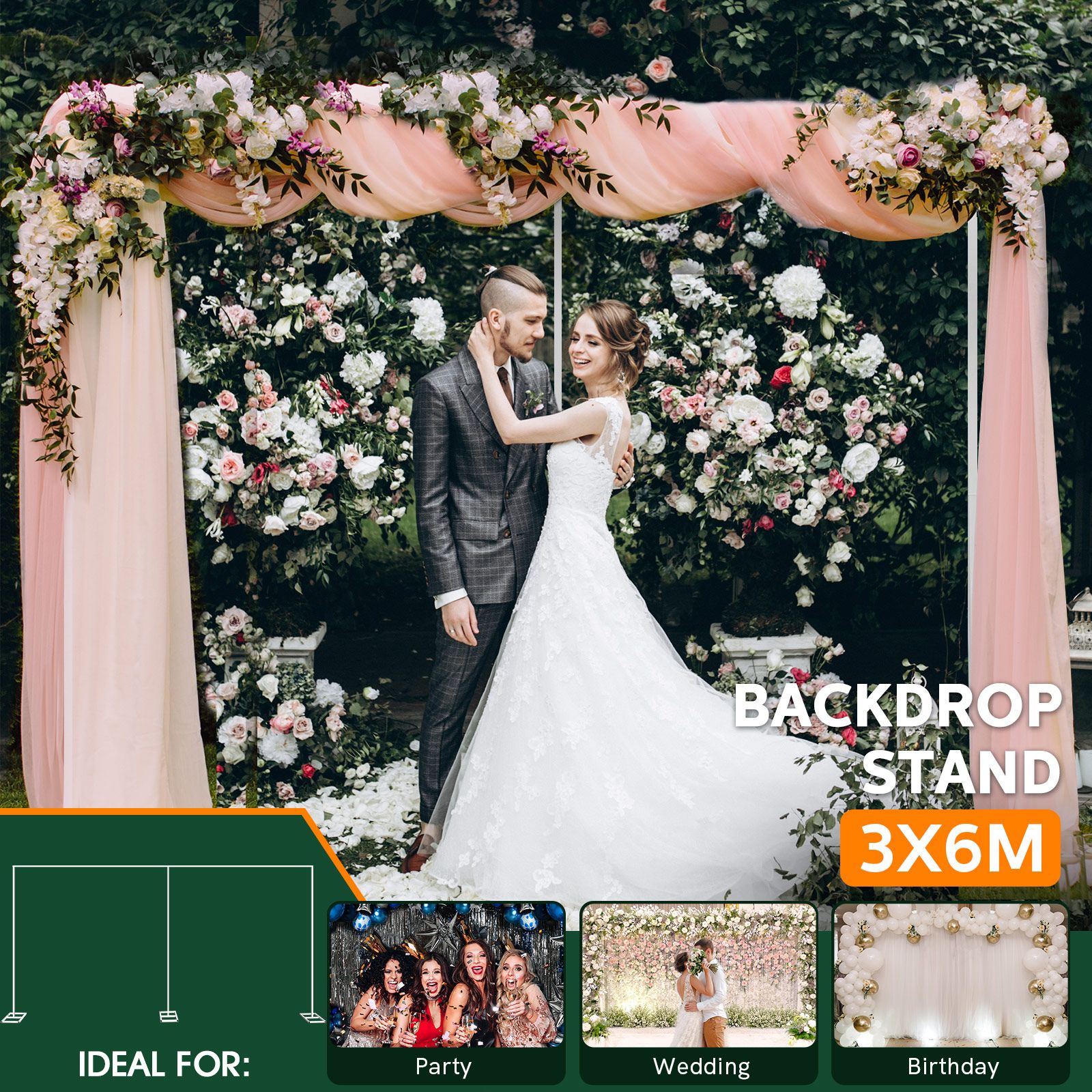 Wedding Backdrop Stand Party Photo Balloon Photography Frame Background ...