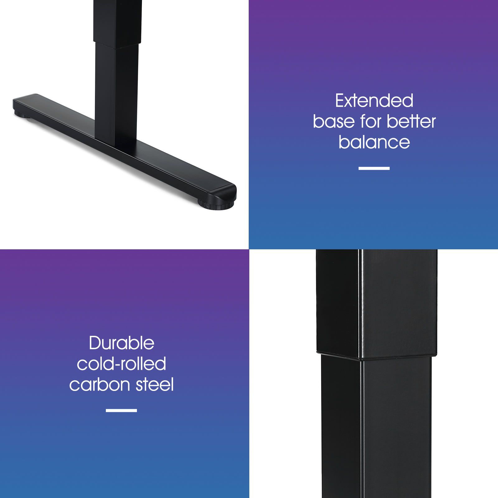 Electric Standing Desk Sit Stand Up Corner Table Height Adjustable L ...