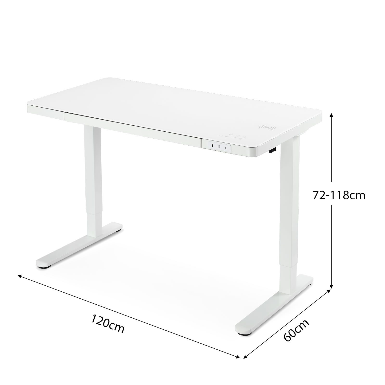 Electric Standing Desk Sit Stand Up Table Height Adjustable Motorised ...