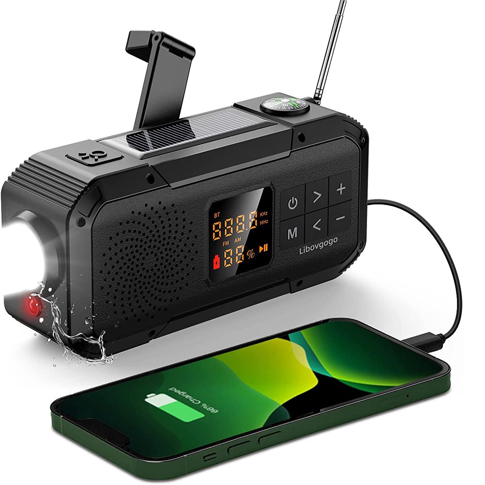 Small Emergency Radio, Waterproof Bluetooth Speaker, Portable Digital ...