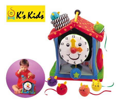 Children's Fun Hickory Dickory Clock Activity Plush Soft Toy