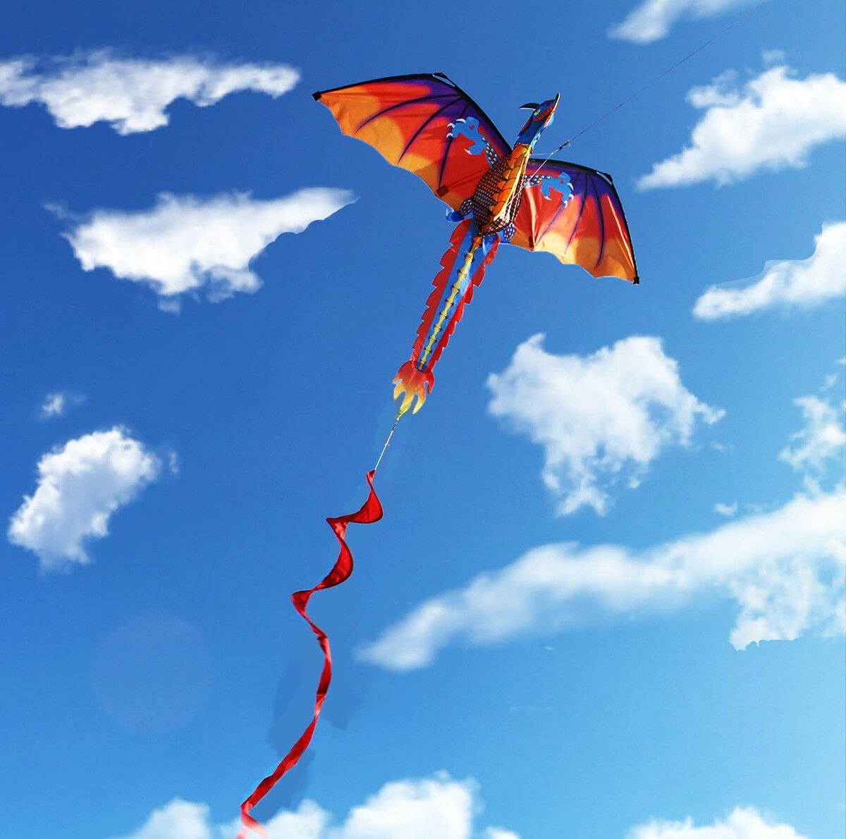 3D Dragon Kite Stereoscopic Dragon Kites for Kids Adults Easy to Fly ...