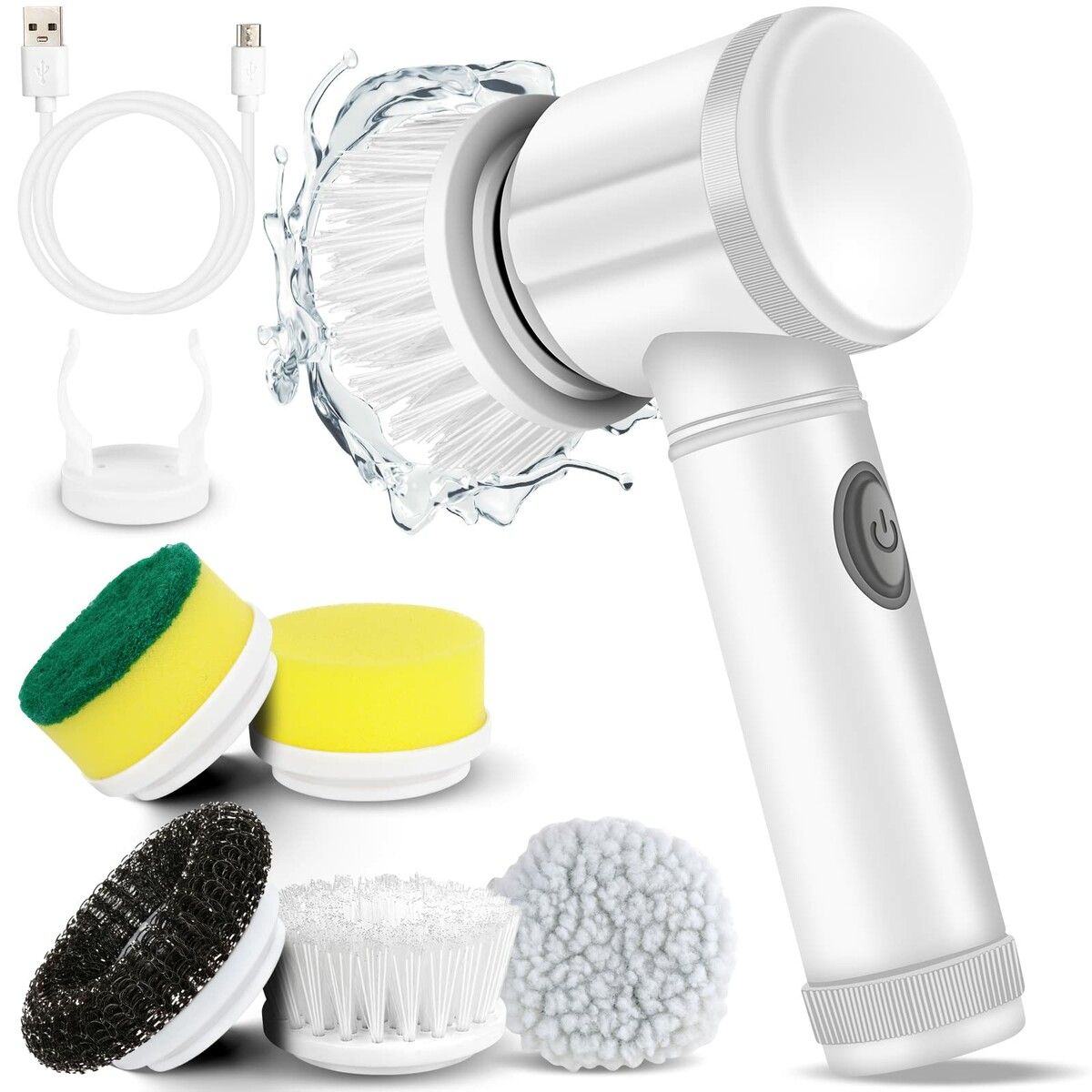 Electric Spin Scrubber Electric Cleaning Brush Cordless Power Scrubber ...