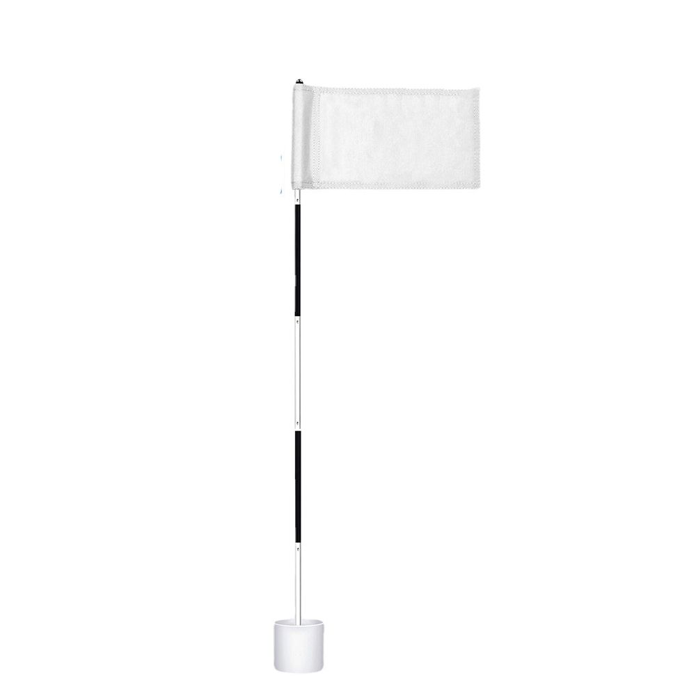 Golf Flagstick Mini, Putting White Blank Flag for Yard, 1 Pack