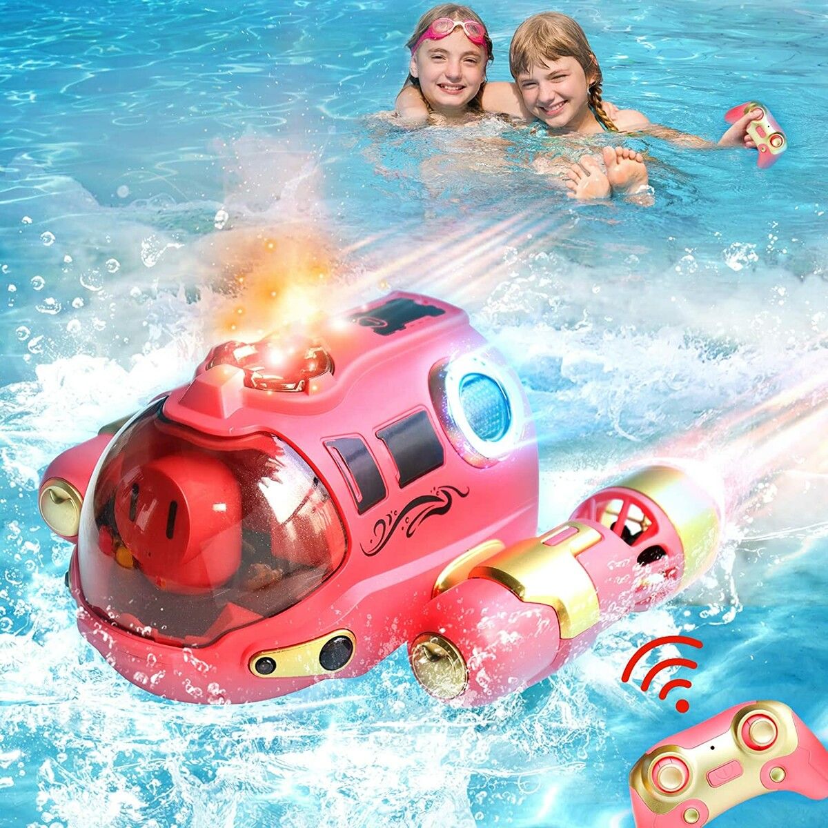 Remote Control Boat for Pools and Lakes, RC Boat Water Toy with Light ...