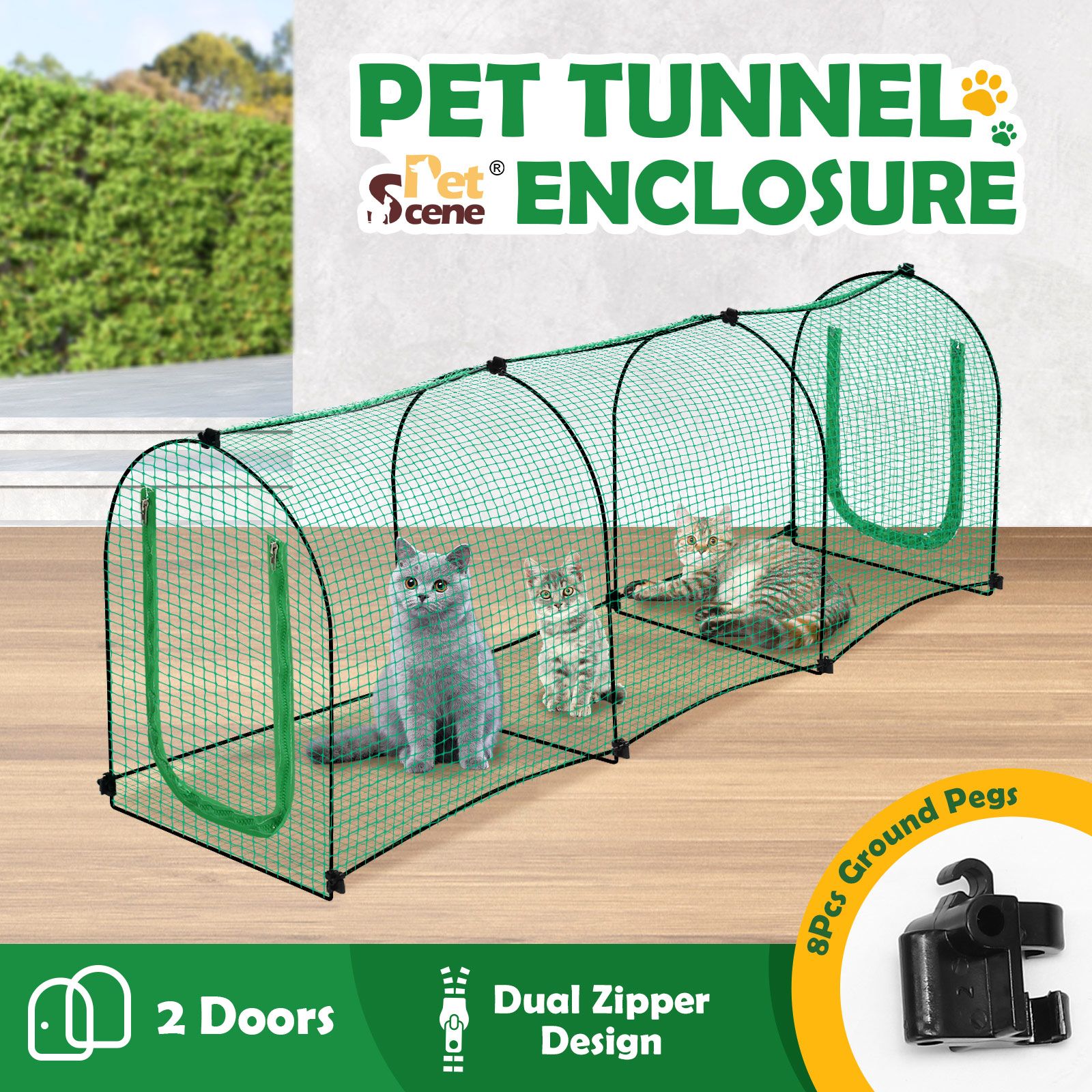 Cat Tunnel Enclosure Bird Cage Net Pet Netting Rabbit Parrot Bunny ...