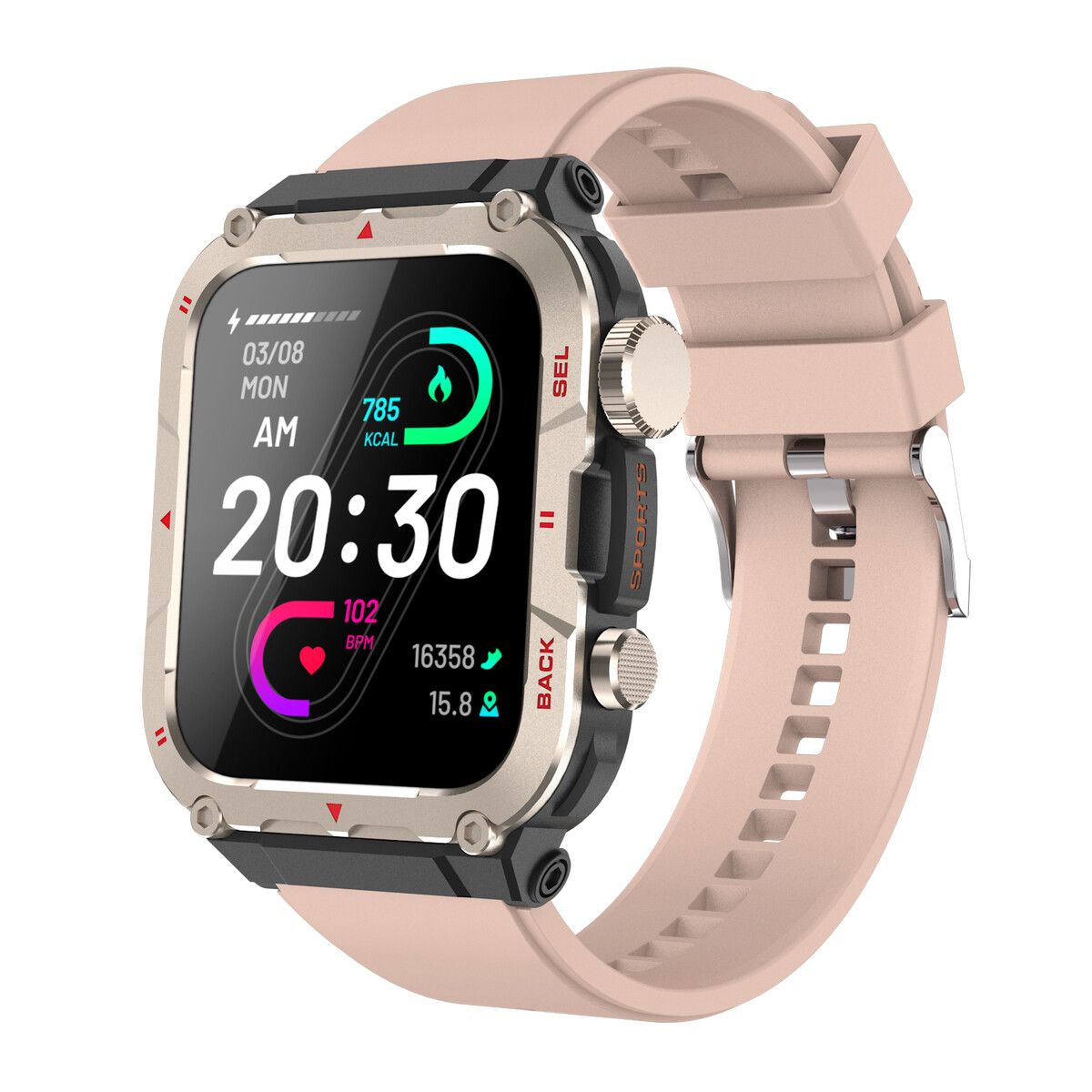 Bluetooth smartwatch 2.01" Full Touch with Heart Rate/Sleep Tracker/100 ...