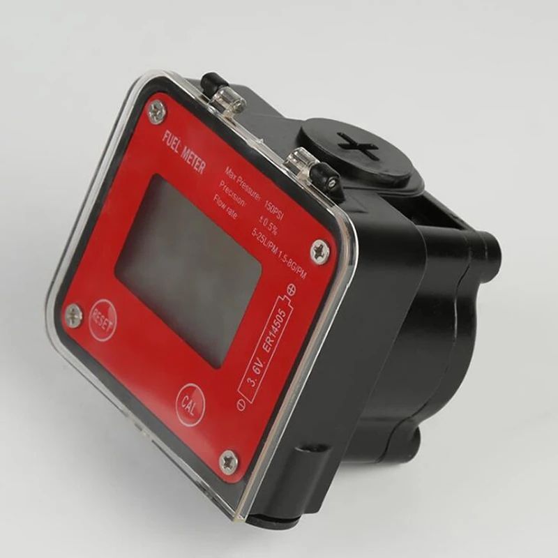 Digital LCD Fuel Flow Meter Diesel Fuel Turbine K24 Fuel Flow Meter For ...