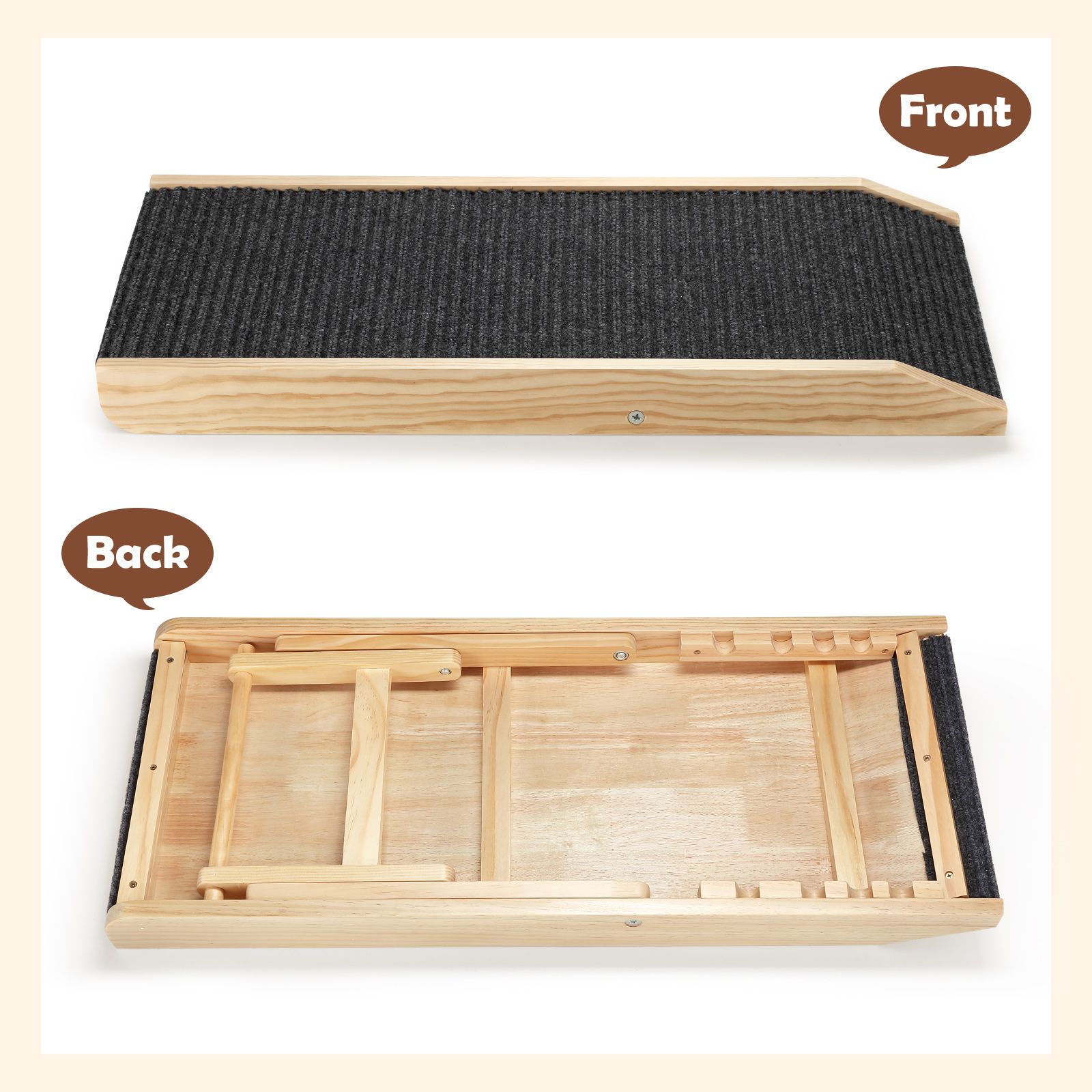 Pet Dog Ramp Stairs Steps Puppy Cat Ladder Folding Adjustable for Bed ...