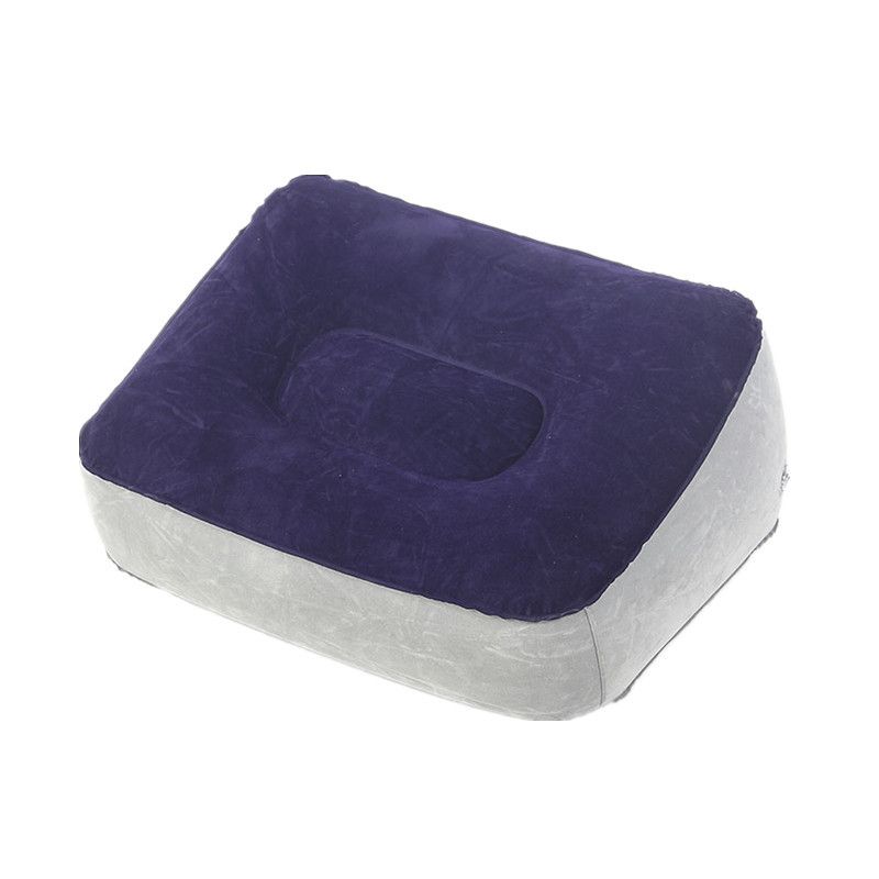 PVC Inflatable Foot Pad Pillow,Travel Foot Rest Flocking Pillow Relax ...