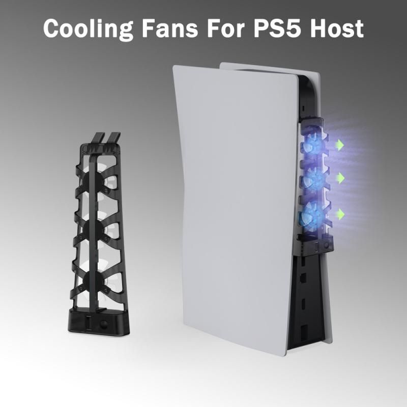 For PS5 Cooling Fan PS5 Console Cooler Fans with LED Indicator for Sony ...