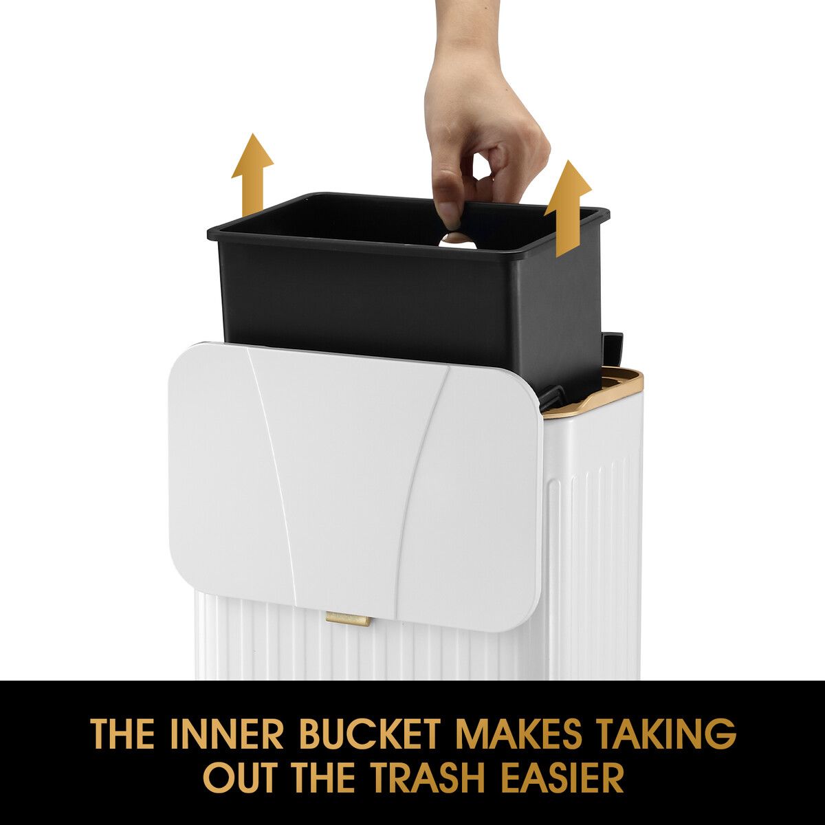 8L Rubbish Trash Bin Kitchen Garbage Waste Dustbin Recycling Compost ...