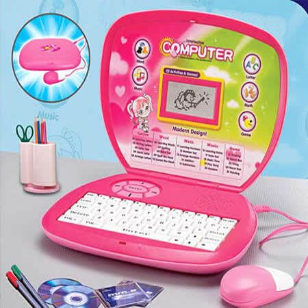 Children's Fun Educational Learning Laptop Computer in Pink - 20221E ...