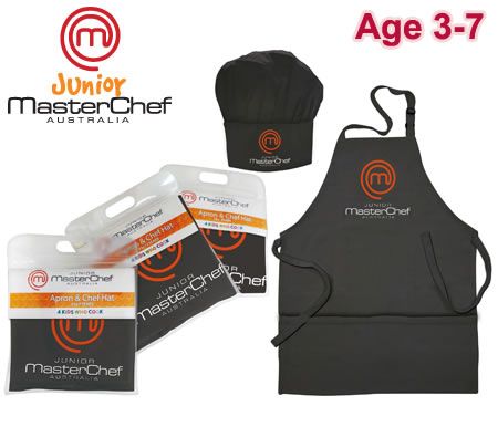 Junior Masterchef 4 Kids Who Cook Apron and Chef Hat - Ages 3 - 7 Years ...