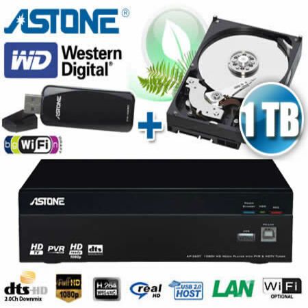 Astone Media Gear AP-360T 1080p Media Player with PVR & HDTV Tuner with ...