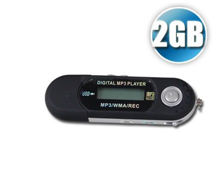 2GB Slim Pen Drive Flash MP3 / WMA / REC Music Player with LCD Screen ...