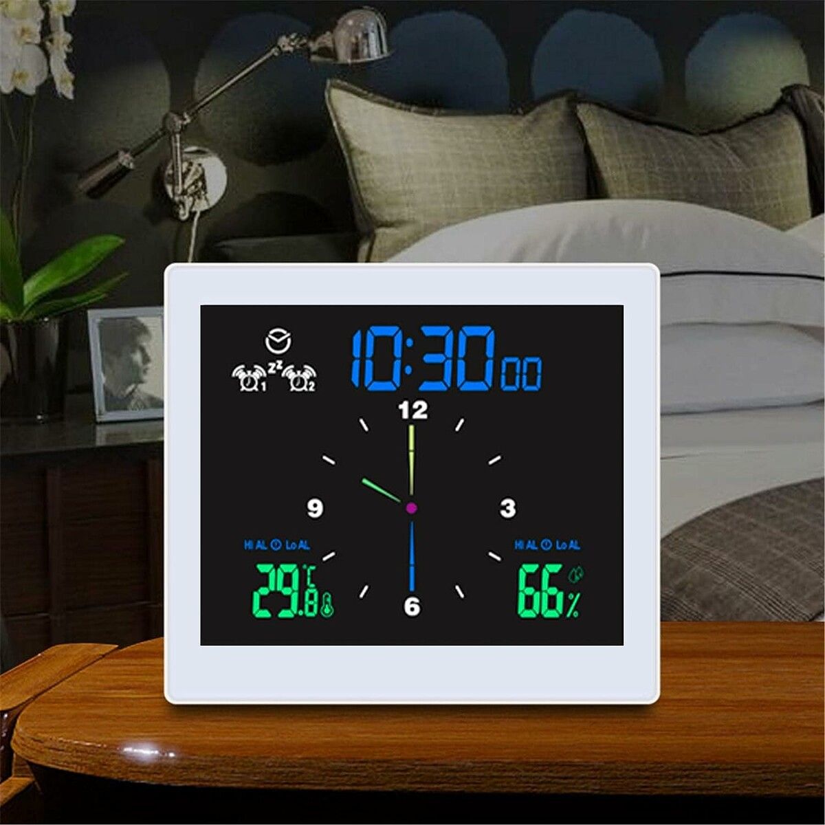Digital Shower Clock Waterproof Bathroom Digital Clock with Suction Cup LCD Display Air Humidity ...