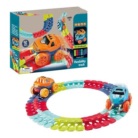 Race Car Track,Flexible Assembled Track, Flexible Train Toys Set, 1 Car ...
