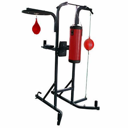 Professional Boxing Stand Gym Station with Punching Bag, Speedball and ...