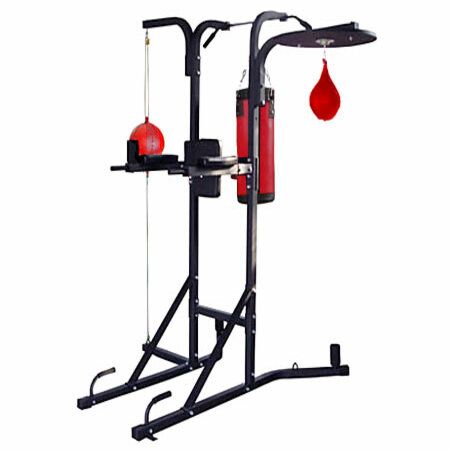 Professional Boxing Stand Gym Station with Punching Bag, Speedball and ...