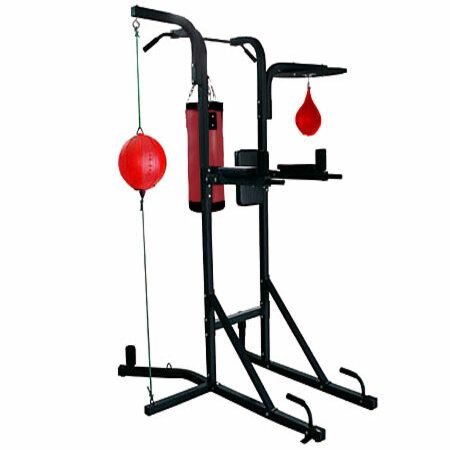Professional Boxing Stand Gym Station with Punching Bag, Speedball and ...