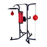 Professional Boxing Stand Gym Station with Punching Bag, Speedball and ...
