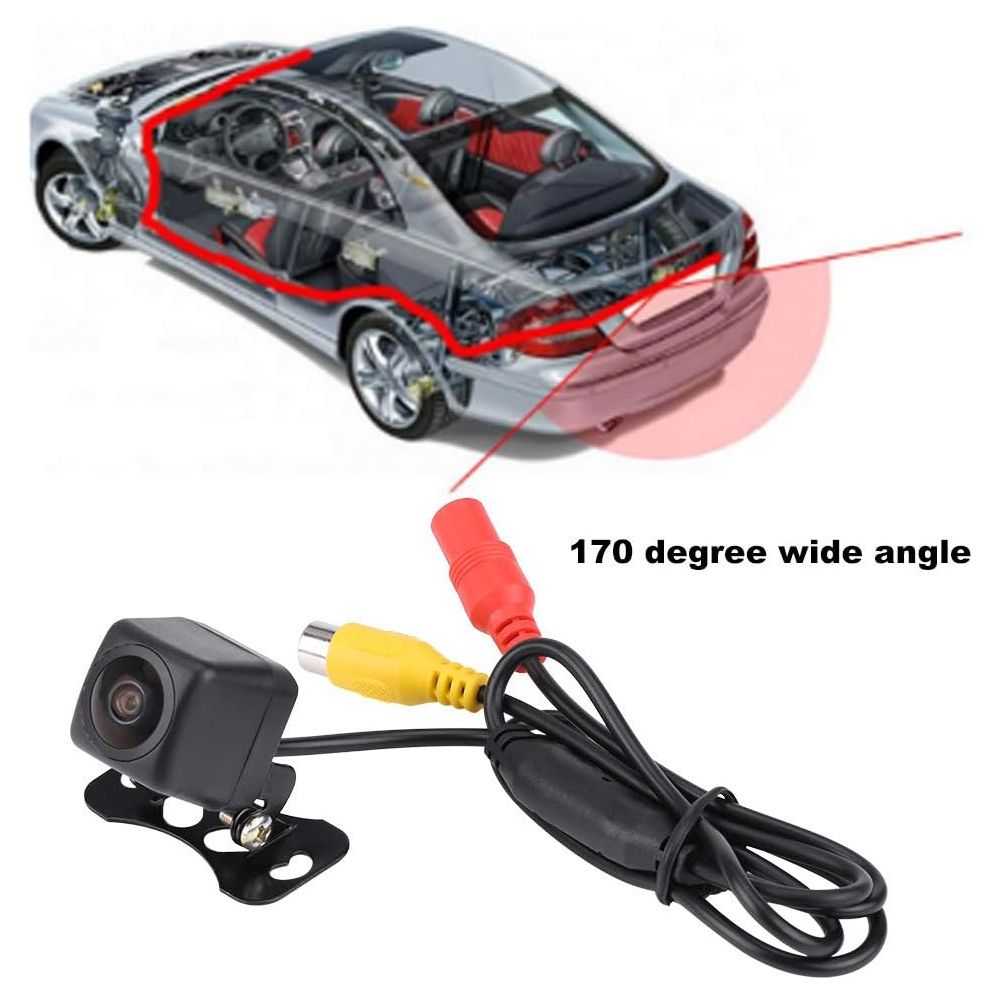 Car Reverse Camera, DC 12V 170 Degree Wide Angle Fisheye Lens HD Night ...