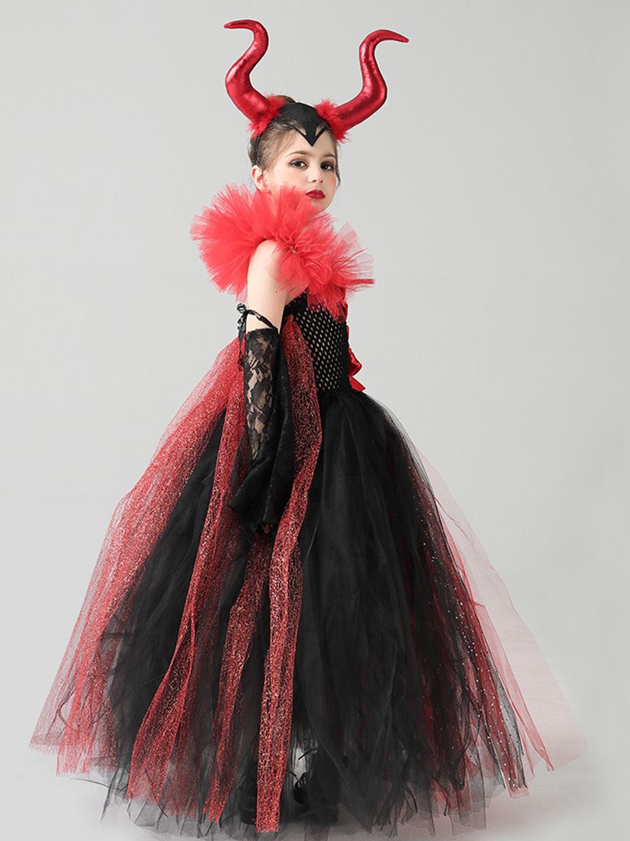 GIRLS Creations Royal Vampire Costume for Girls Deluxe Set Halloween ...