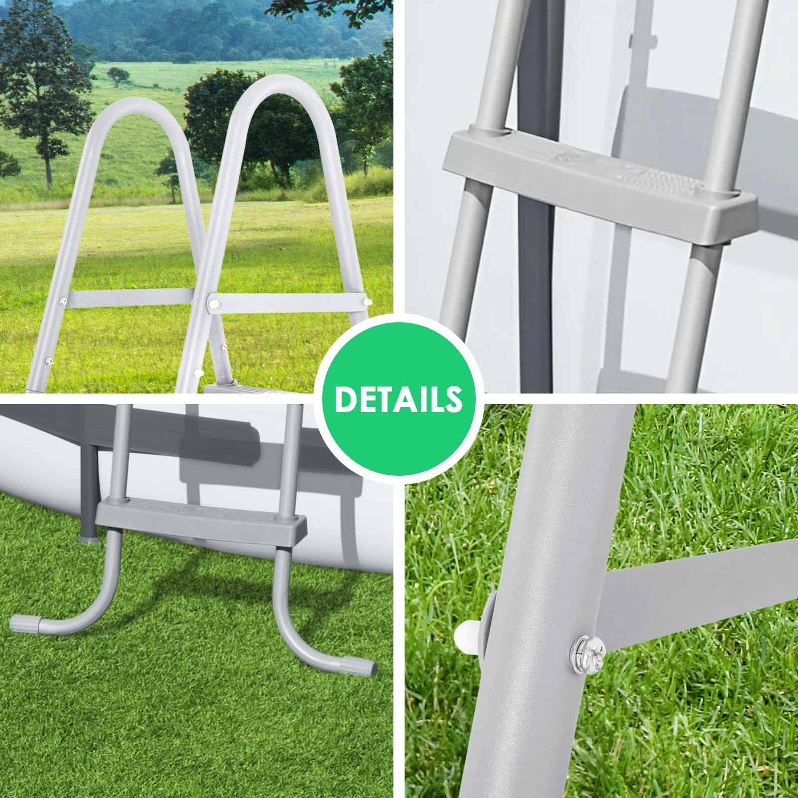 Bestway Ladder Above Ground Swimming Pool Steps Stairs for 1.22m Wall ...