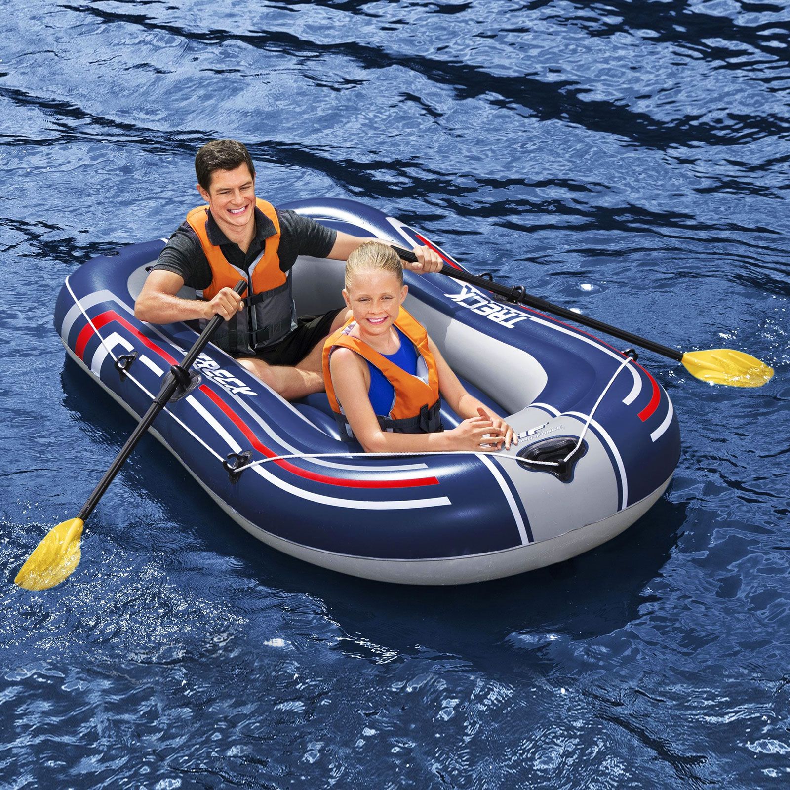 Bestway Inflatable Boat Set 2.28m X 1.21m Floating Raft Blow Up Canoe ...