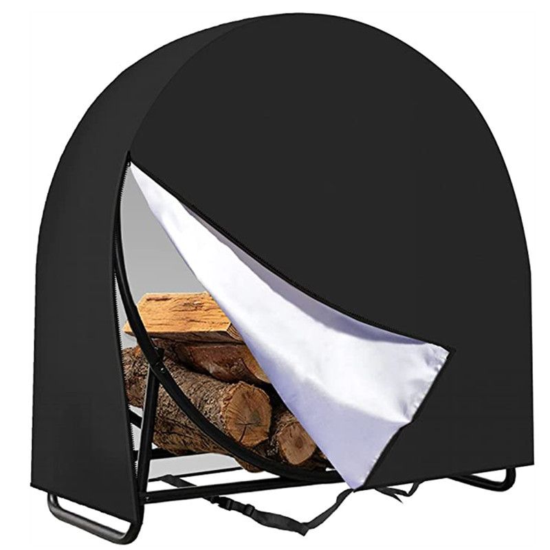 Firewood Rack Cover, 500D Waterproof Firewood Hoop Cover, Round ...