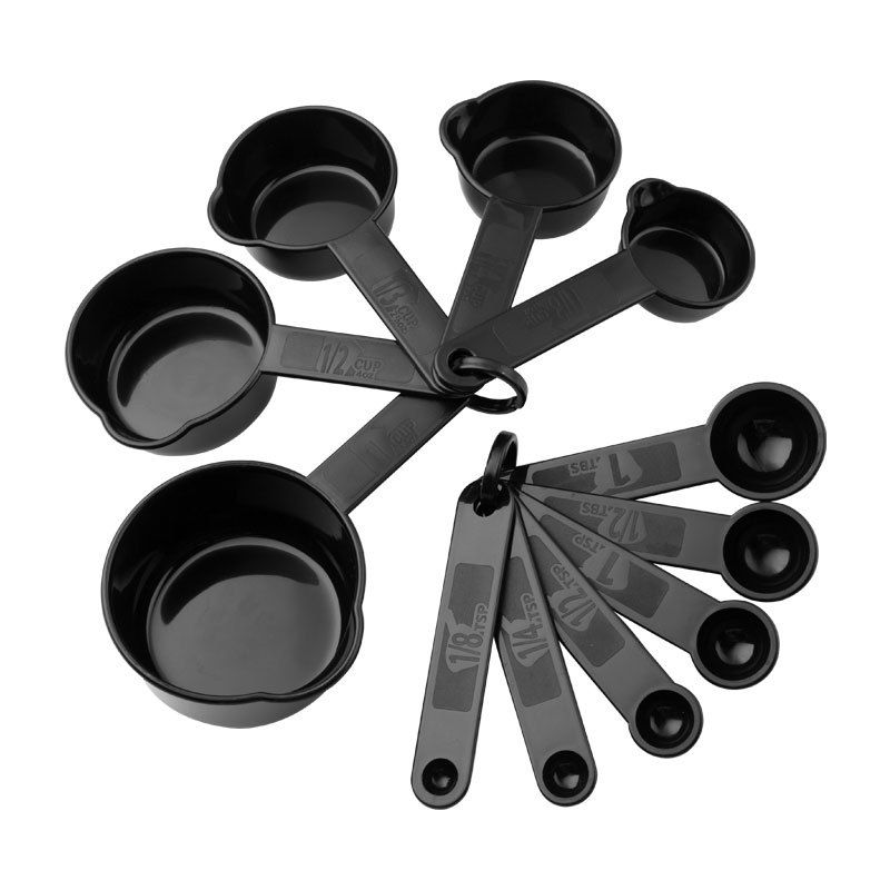 11 Piece ABS Measuring Spoons Cups Set, Premium Stackable Tablespoons ...