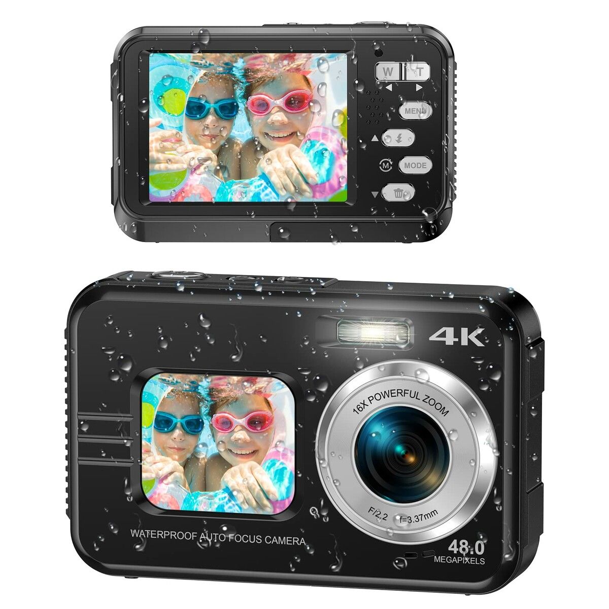 Underwater Cameras,4K Waterproof Digital Camera 48 MP Autofocus ...