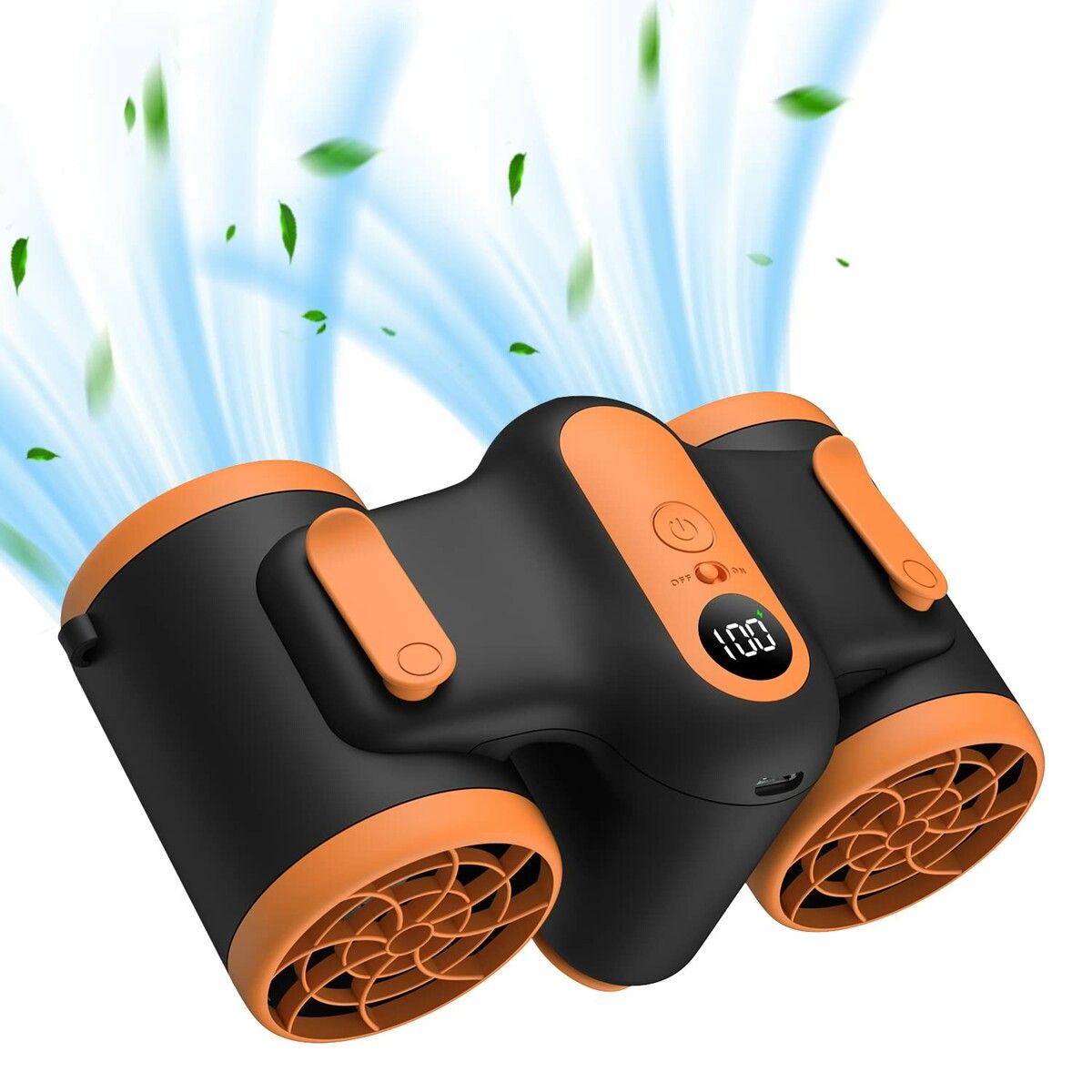 Portable Waist Clip Fan Personal Belt & Outdoor Body Fan Hanging Neck ...