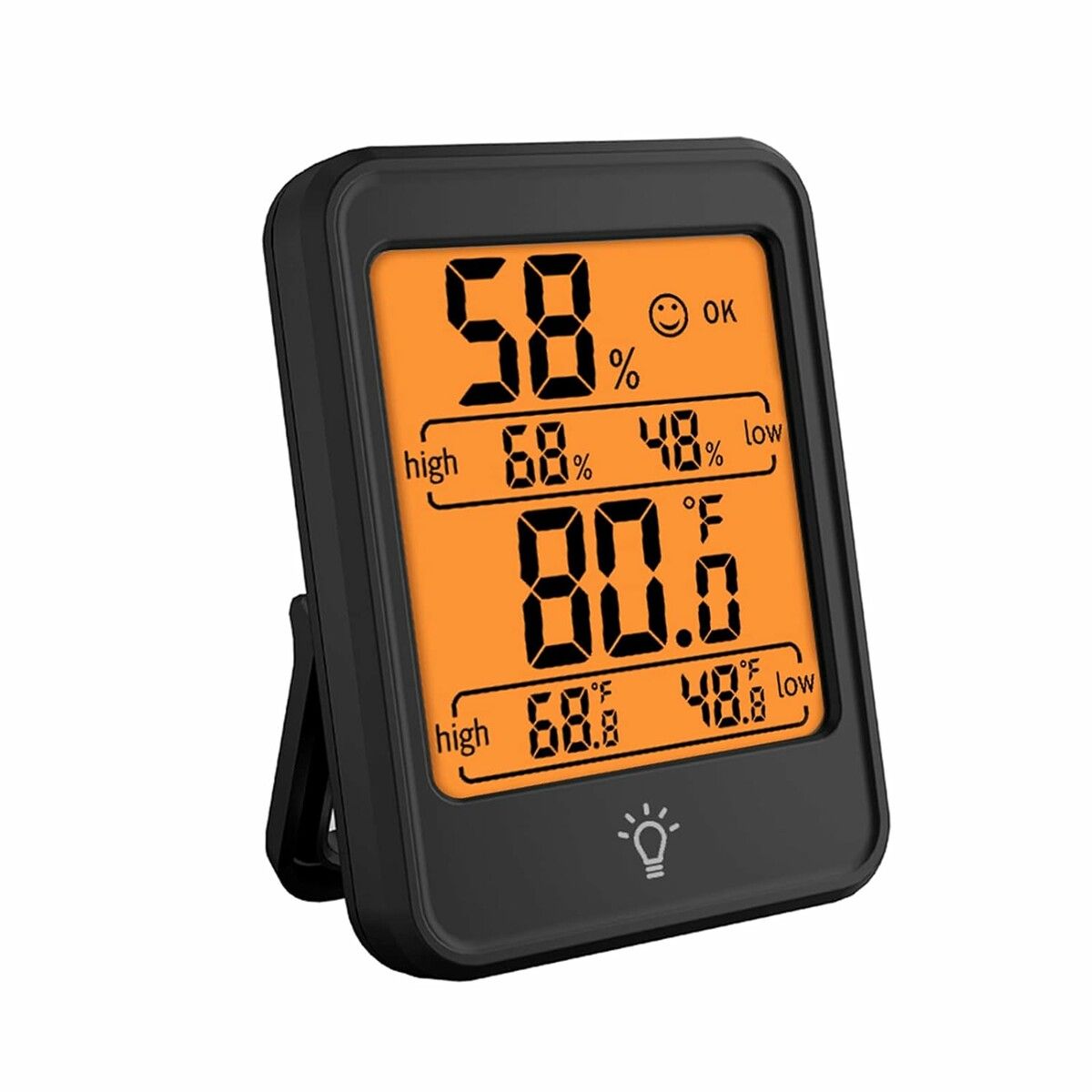 Digital Indoor Thermometer Hygrometer, Humidity Monitor with Backlight ...