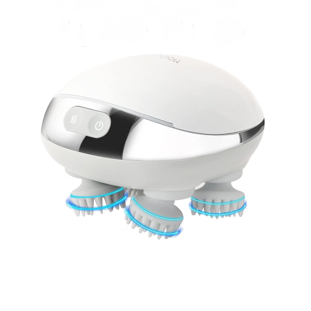 Electric Scalp Massager, Portable Heated Head Kneading Massage Nodes ...