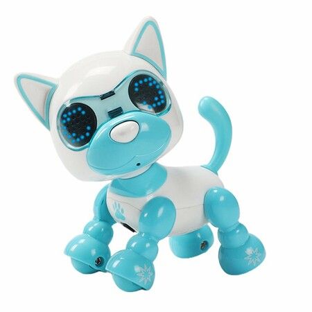 (Blue)Interactive Robot Dog Toy - Cute Gesture Sensing Puppy ...