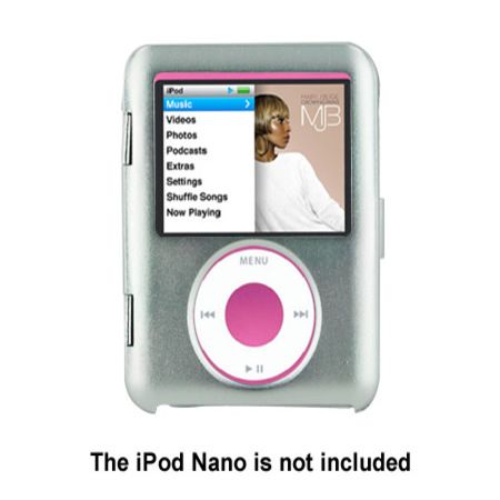 Aluminum Hard Case Cover for Apple iPod Nano 3rd Gen- Silver