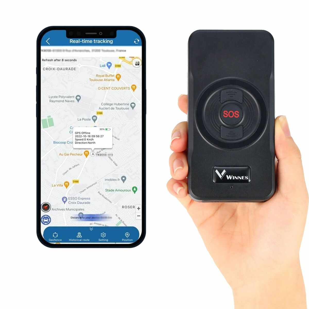 GPS Locator Car Tracker S2 Real-Time Intercom Multiple SOS Alarms The ...