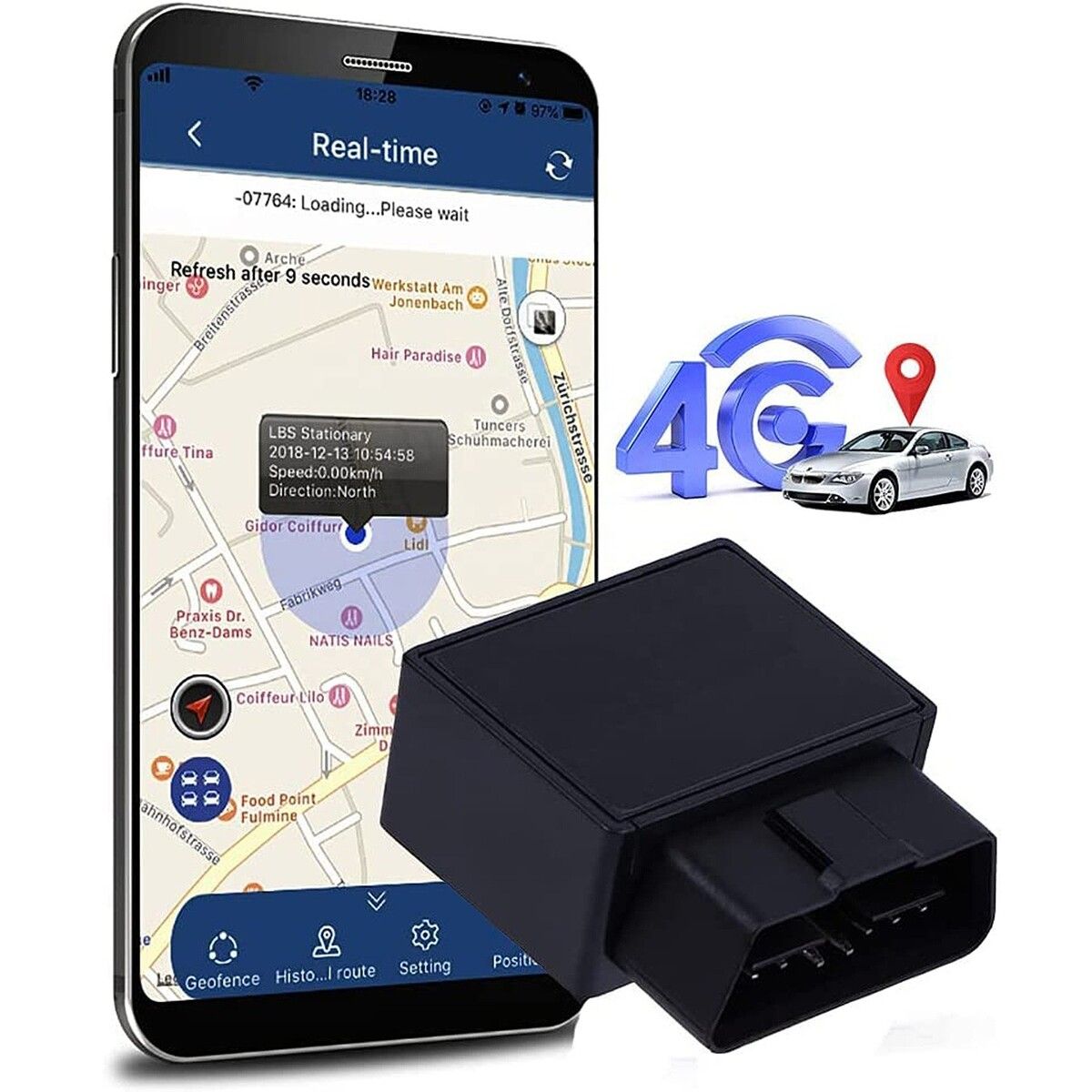 4G Vehicle GPS Tracker, OBDII Car GPS Tracker Real Time Anti-Theft ...