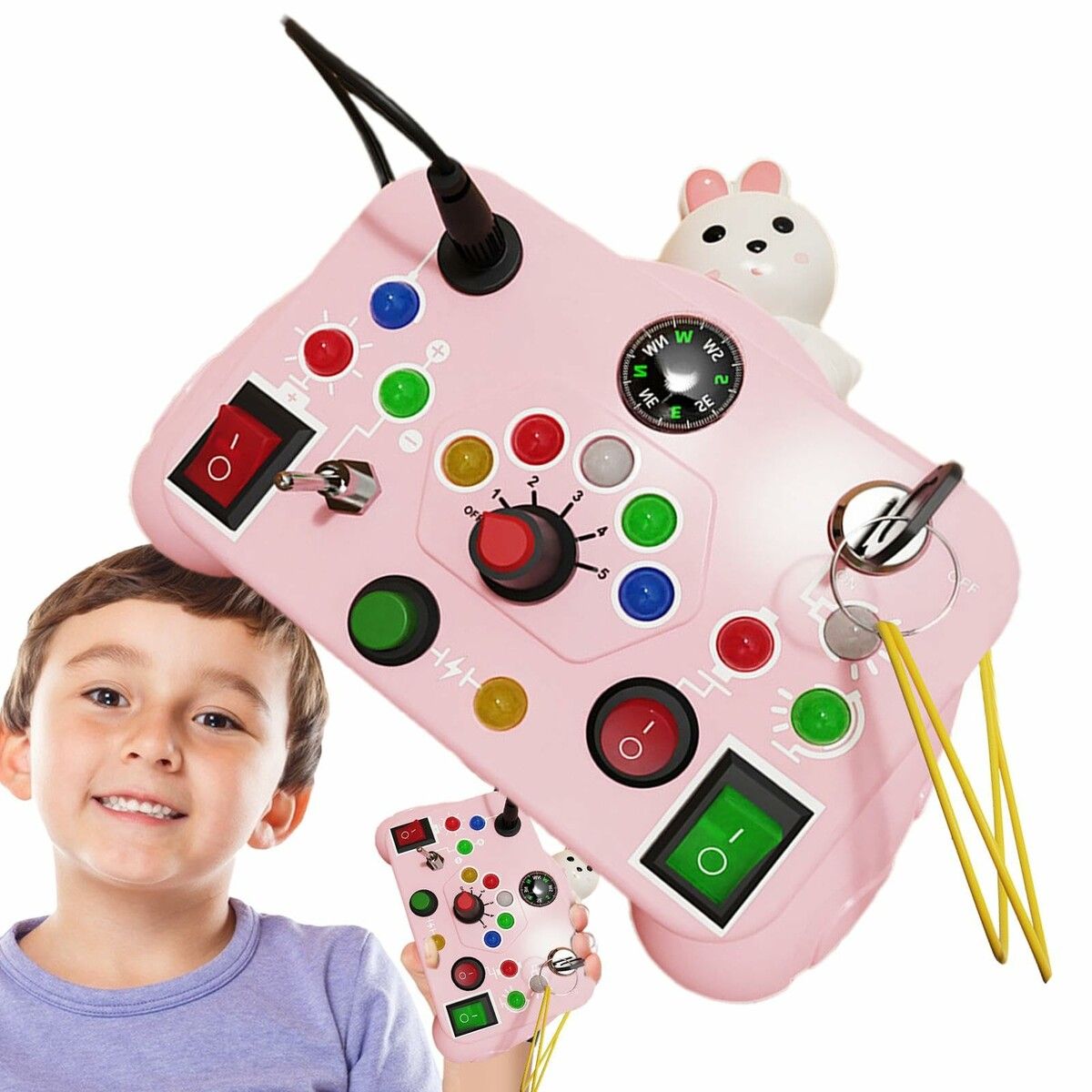 Montessori Busy Toy,Sensory Busy Toy Toddler LED Activity Board - Early ...